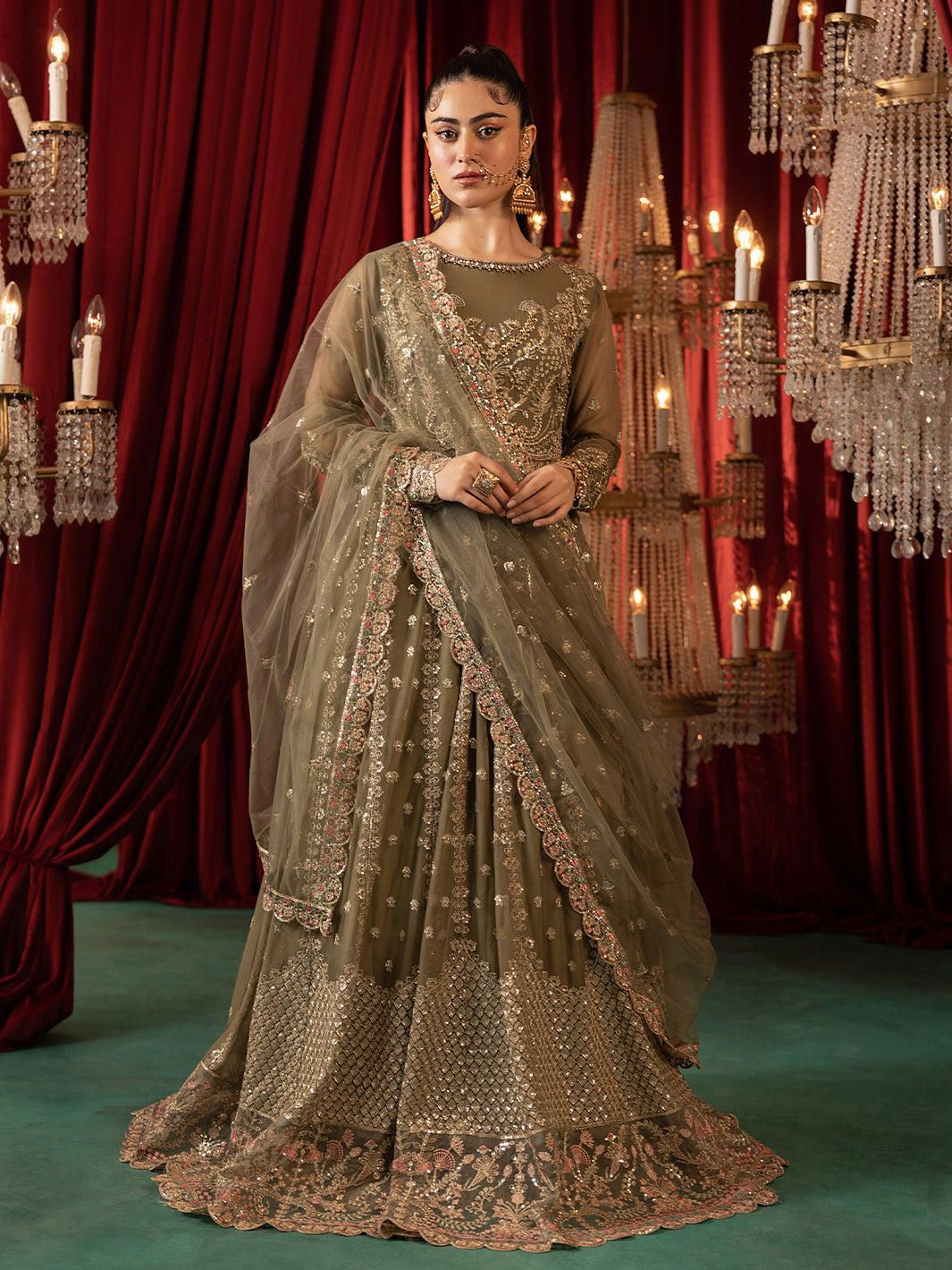 SJ-26073 A MAXI OLIVE GREEN – ShahJahan Official